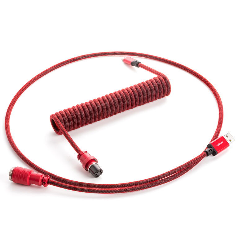 CableMod Pro Coiled Keyboard Cable (Republic Red, USB A to USB Type C ...