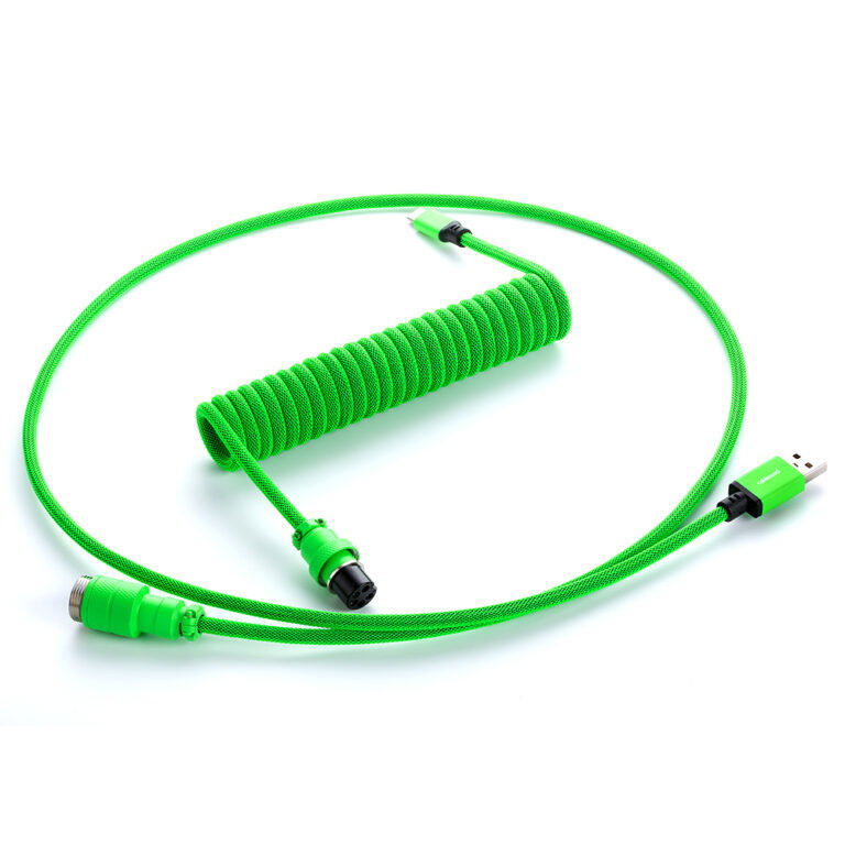 CableMod Pro Coiled Keyboard Cable (Viper Green, USB A to USB Type C ...