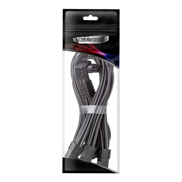 CableMod Pro ModMesh Sleeved 12V-2x6 12VHPWR 90° StealthSense PCIe Extension (90° 16-pin to ...